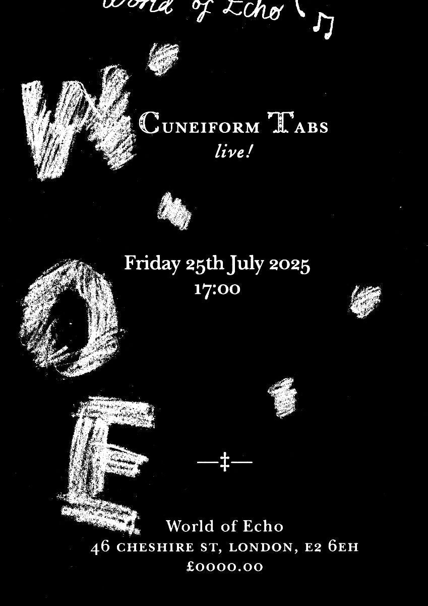 Cuneiform Tabs - live at WOE! – World Of Echo
